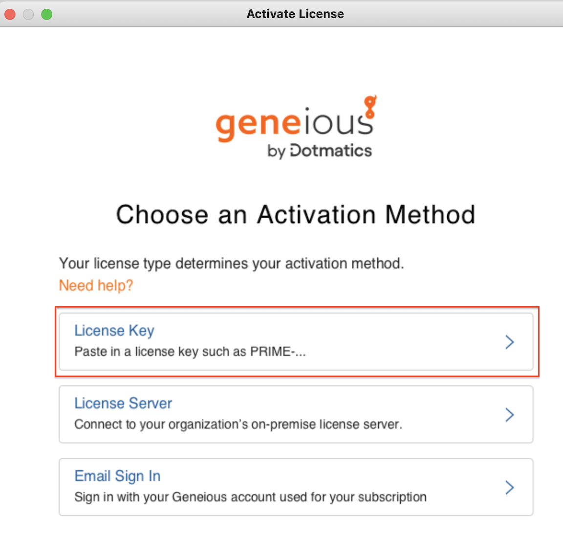How to activate a Geneious Prime license (Where is my License Key ...