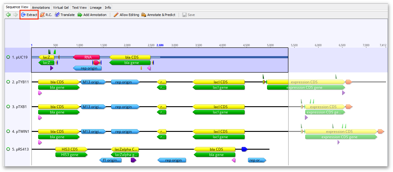 Extract sequences by name from a sequence list – Geneious