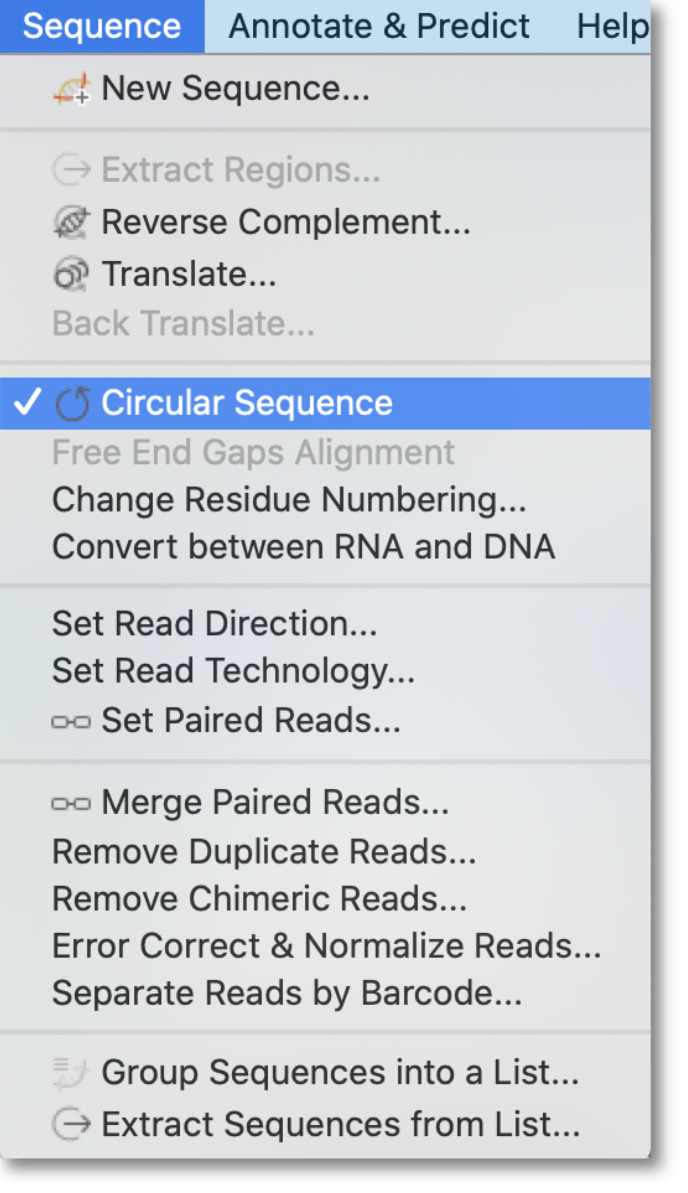 How do I circularize my linear sequence? – Geneious