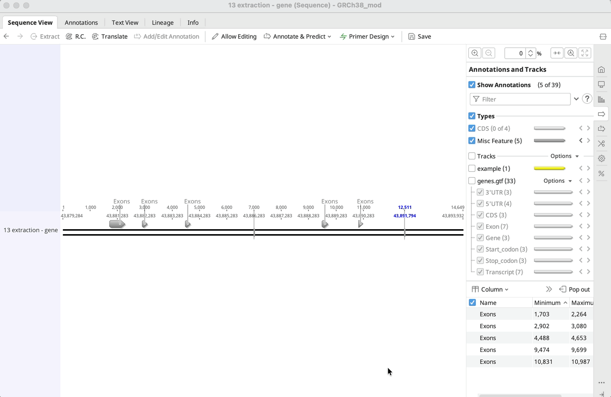 How to create multi-interval (multi-exon) gene coding sequence (CDS) annotations in Geneious ...